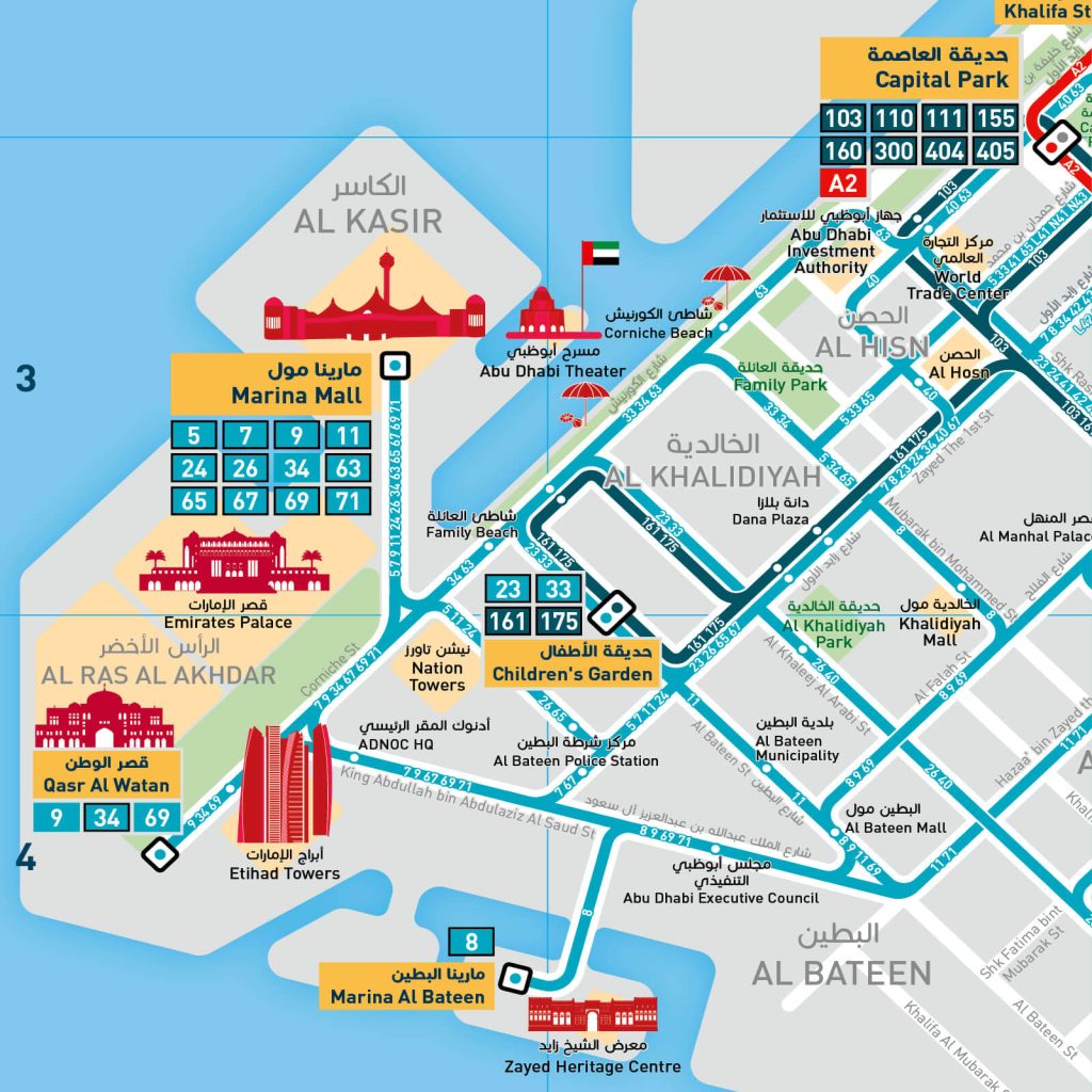 Public Transport Map | Abu Dhabi | Explorer Publishing